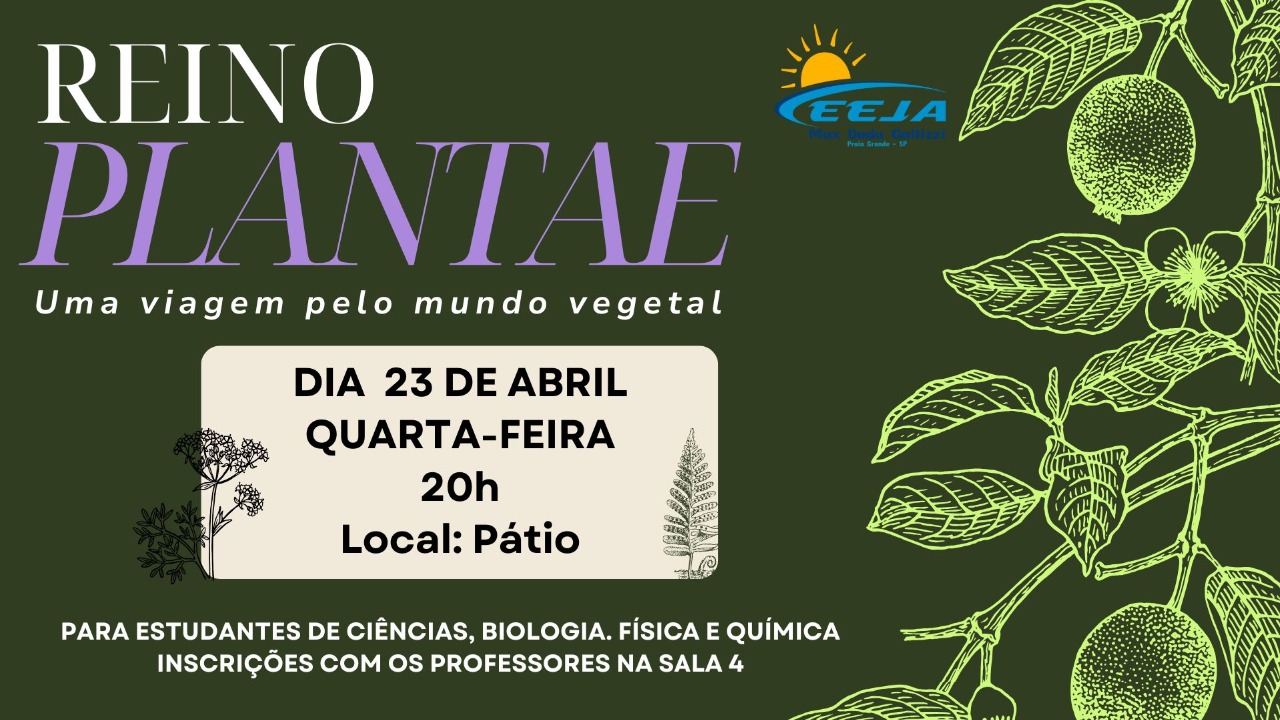 Oficina: REINO PLANTAE: UMA VIAGEM PELO MUNDO VEGETAL :: CEEJA - Praia ...